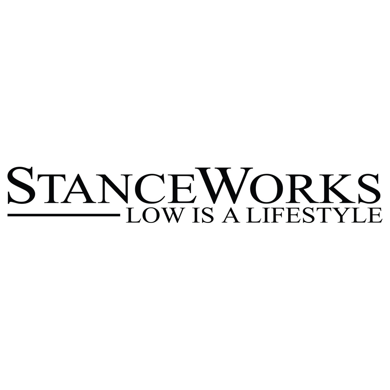 Stance Works logo 1 - Low is a lifestyle - Vis alle stickers - FolieGejl.dk
