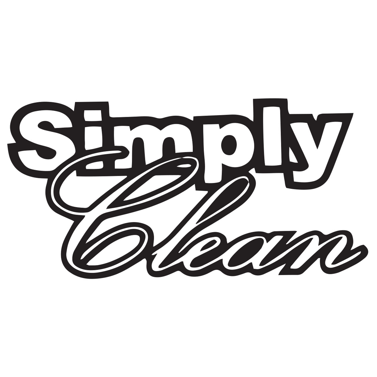 Simply clean - Vis alle stickers - FolieGejl.dk