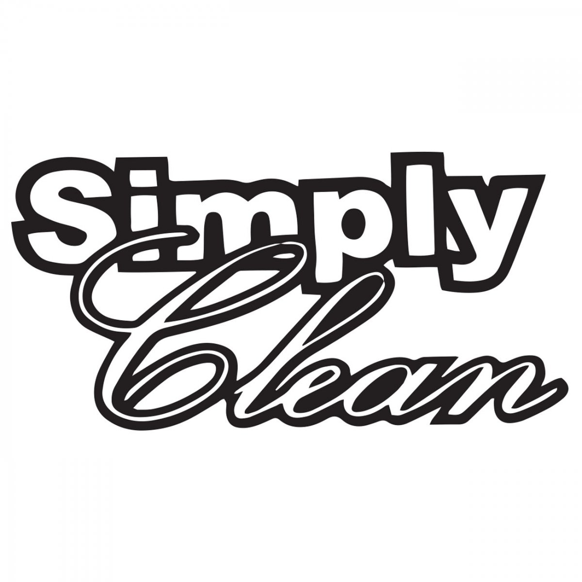 Simply clean - Vis alle stickers - FolieGejl.dk