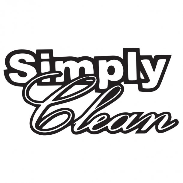 Simply clean - Vis alle stickers - FolieGejl.dk