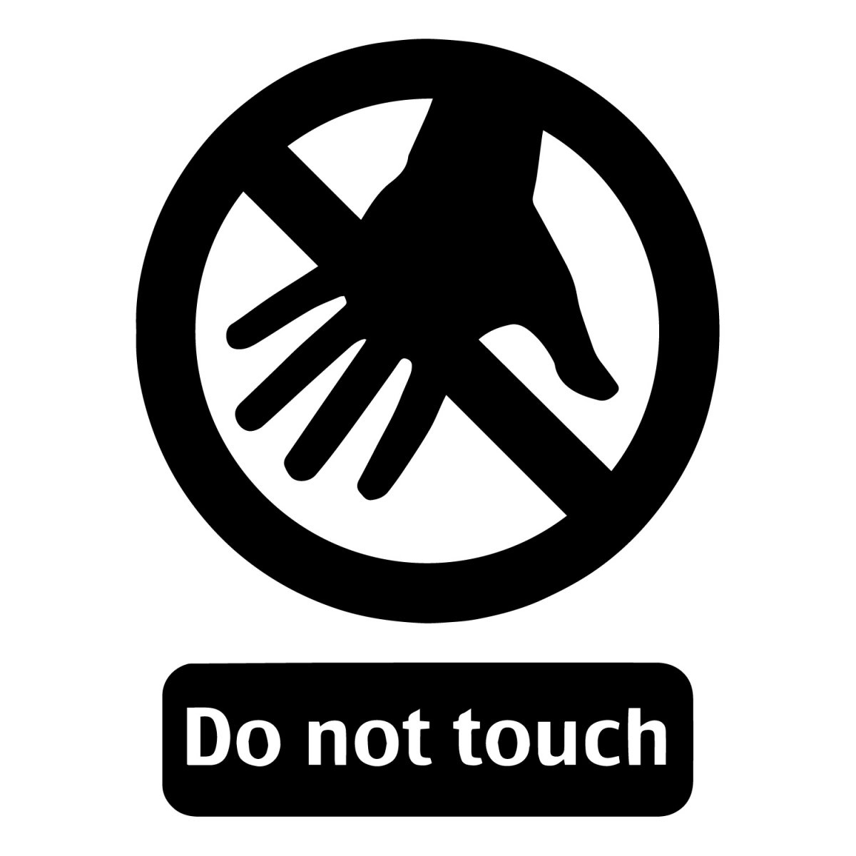 Do not touch - Vis alle stickers - FolieGejl.dk