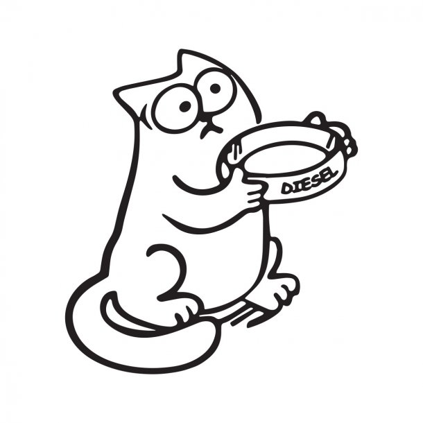 feed me cat2 diesel - Vis alle stickers - FolieGejl.dk