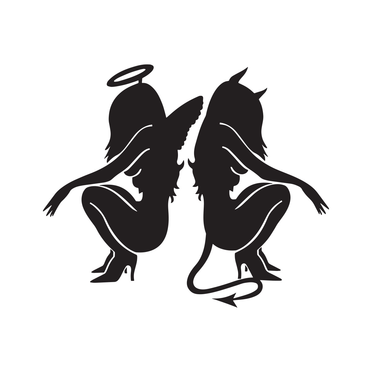 good vs evil - Vis alle stickers - FolieGejl.dk