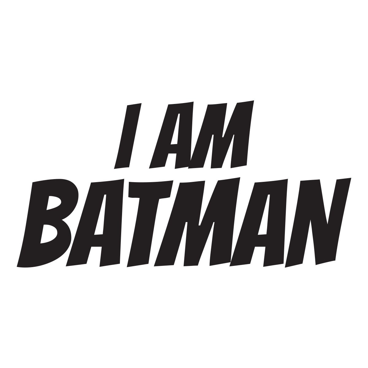 i am batman - Vis alle stickers - FolieGejl.dk