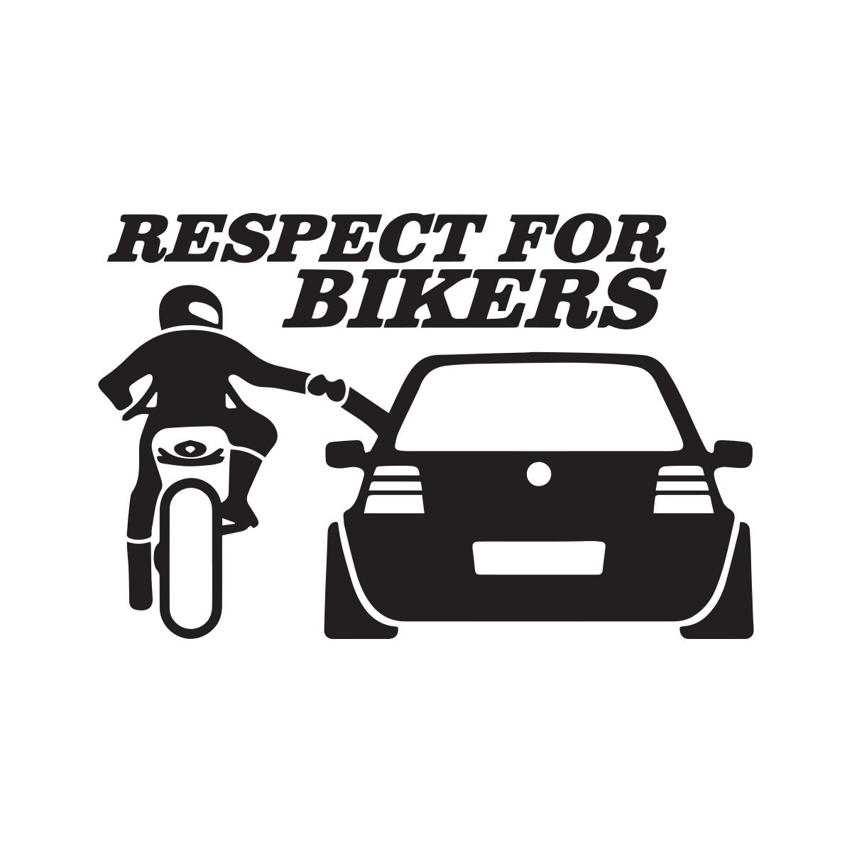 respect for bikers - Vis alle stickers - FolieGejl.dk
